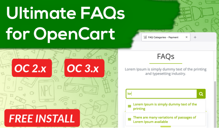 Module Ultimate FAQs OpenCart